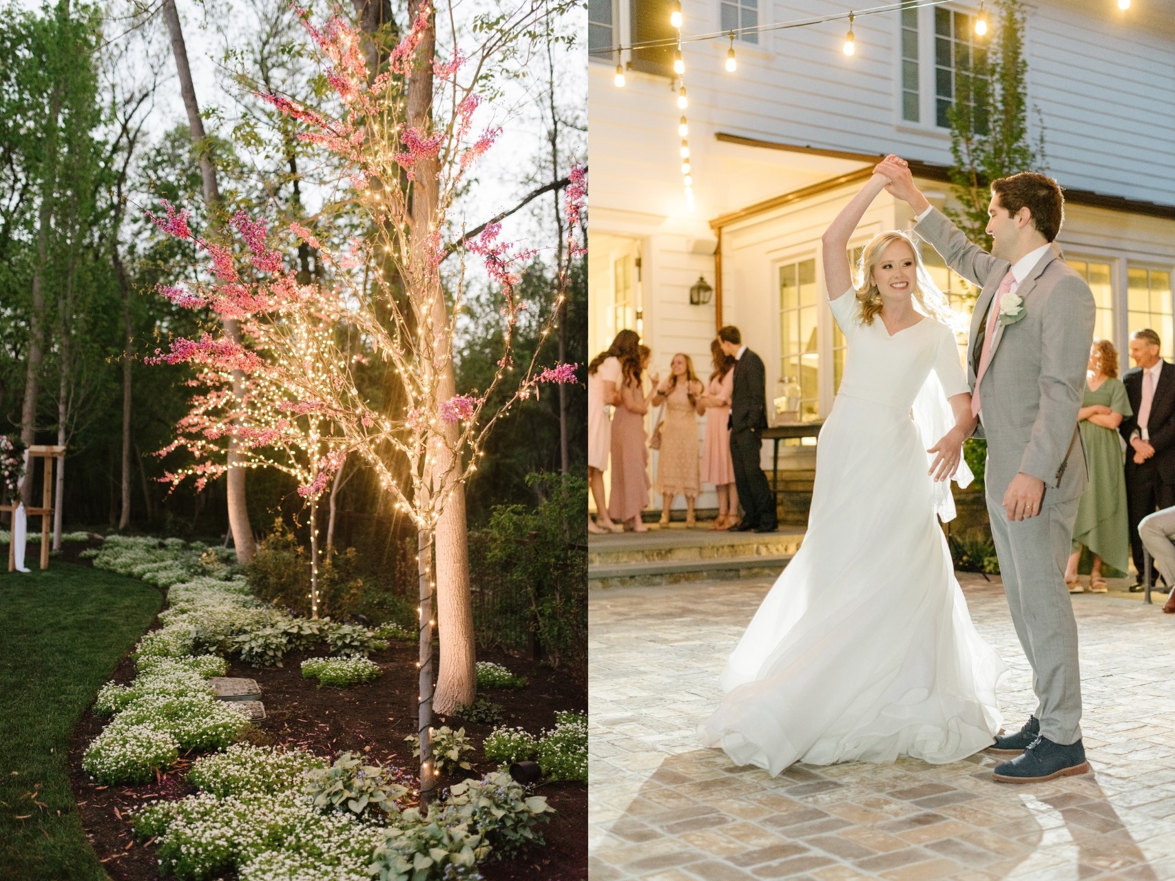 How landscape lighting can enhance your backyard wedding | Landscape ...